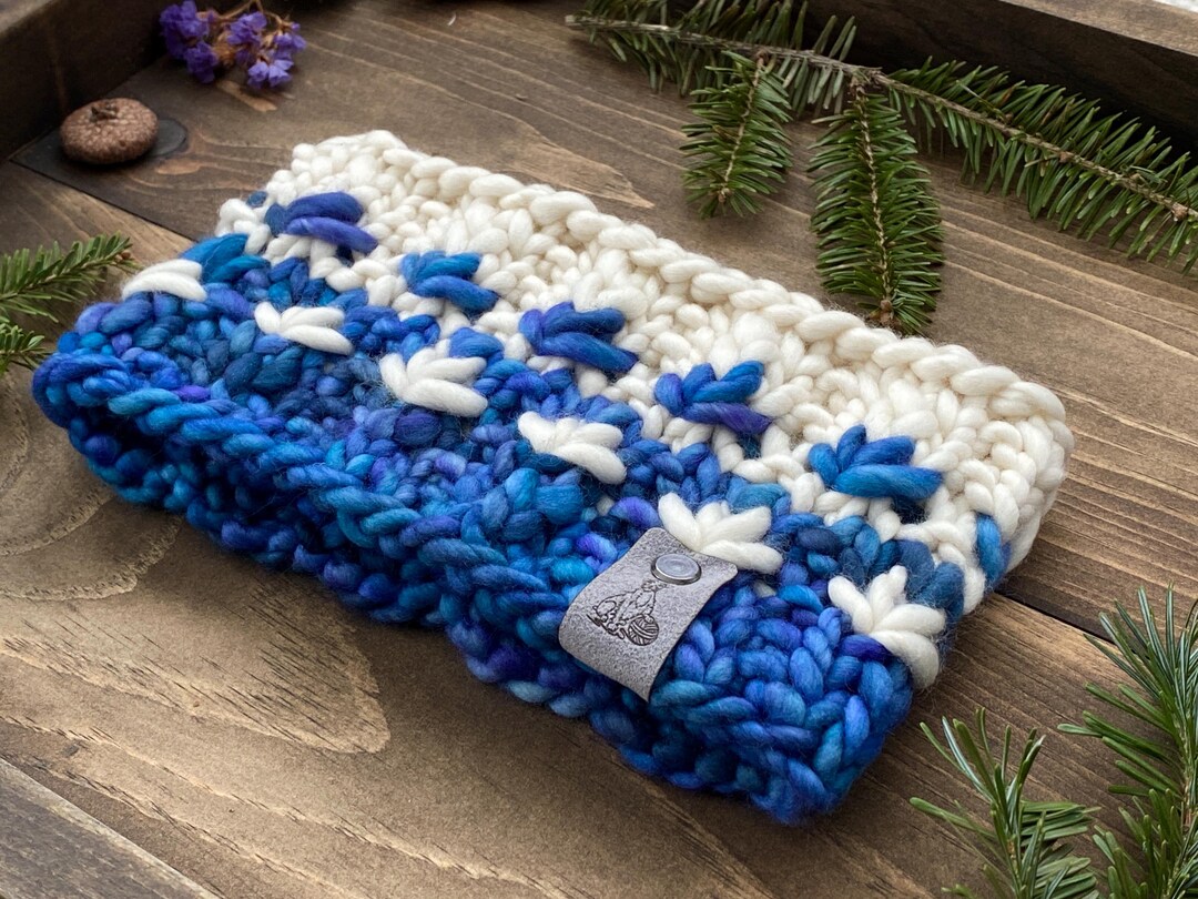 Merino Wool Ear Warmer | Hand Knit Headband - Etsy