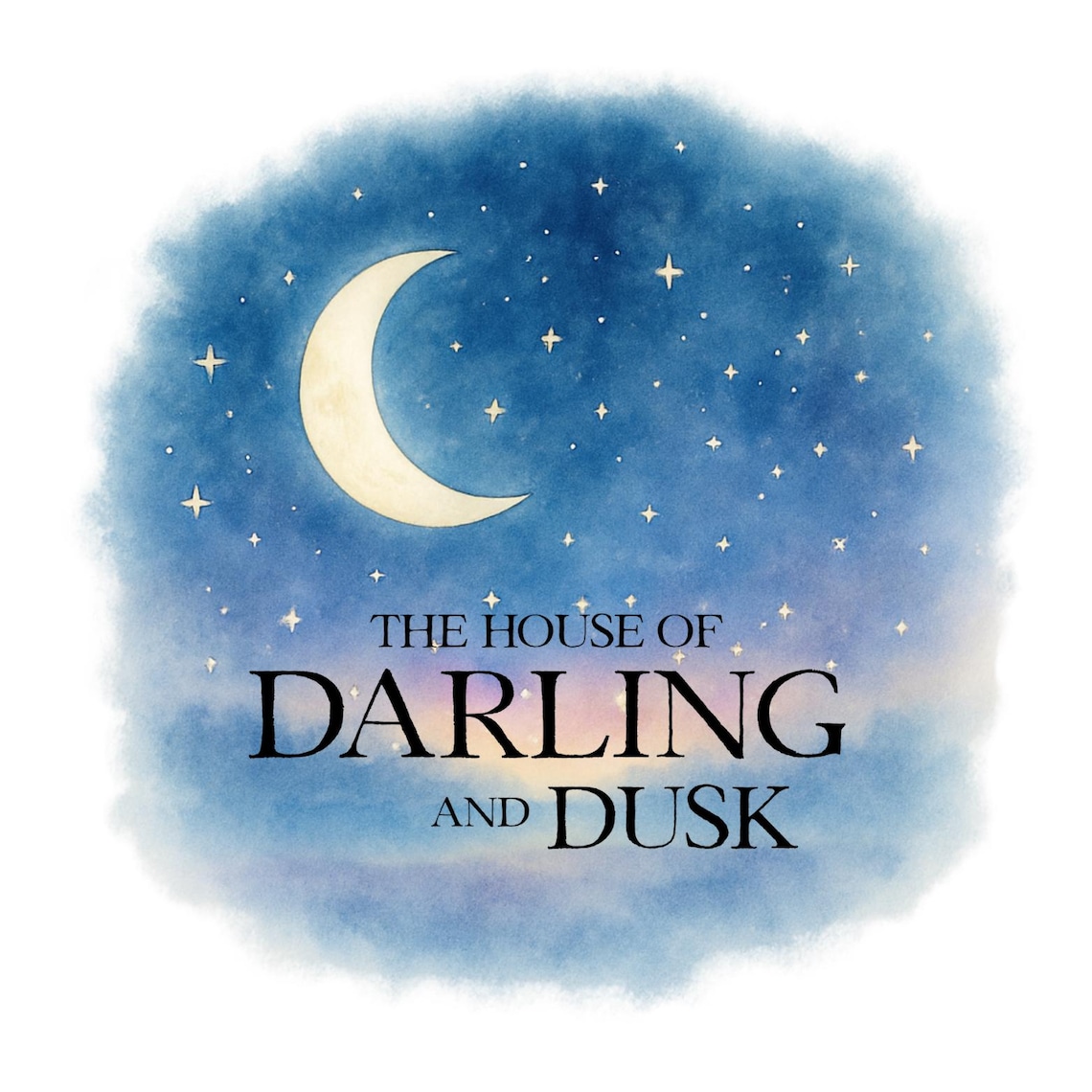 Watercolor Moon Logo | Celestial Night Sky Branding | Customizable ...