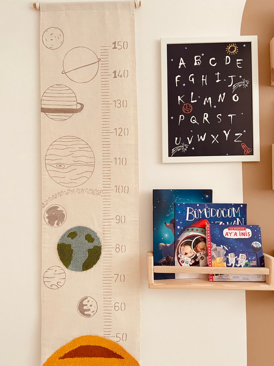 Planetary Height Chart With Moving Parts Growth Chart Ruler - Etsy