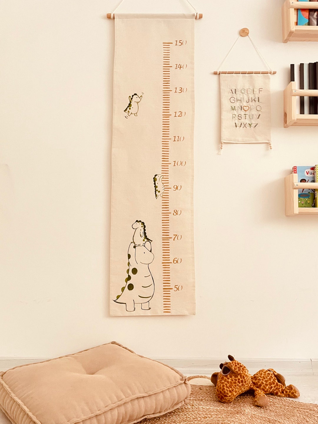 Dinosaur Growth Chart Ruler for Kids,dinosaur Growth Chart, Height ...