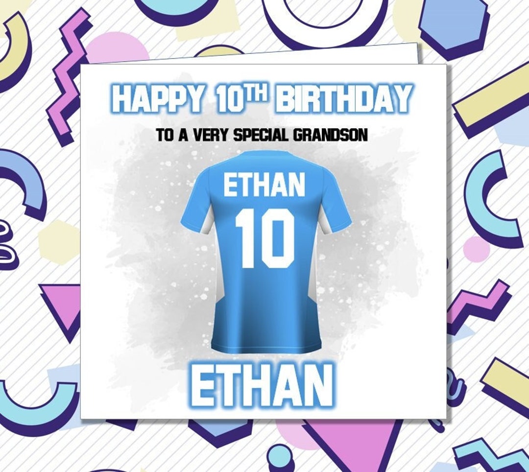 Personalised Manchester City Football Birthday Card Man City Son ...