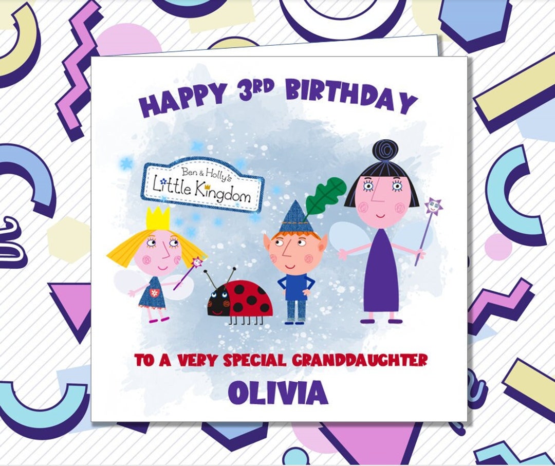 Personalised Ben and Holly's Little Kingdom Birthday Card Niece Nephew ...