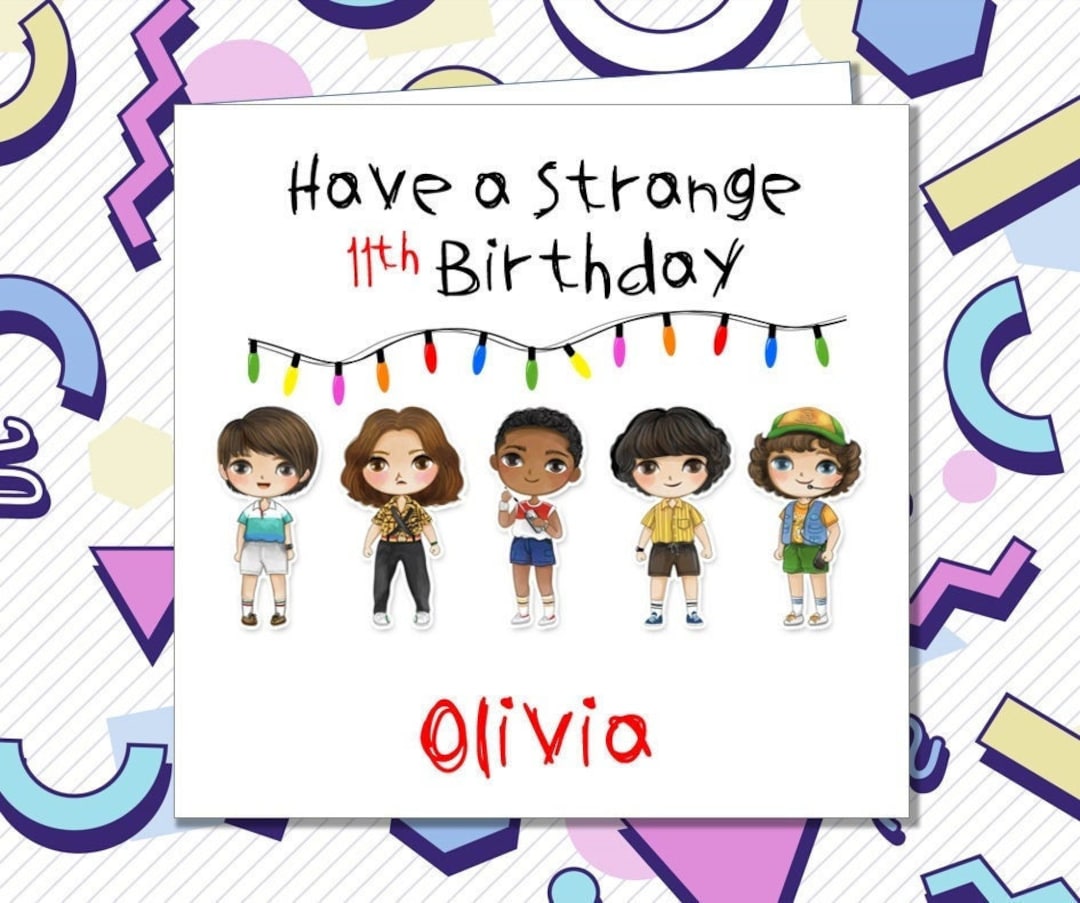 Personalised Stranger Things Birthday Card Funny TV Netflix - Etsy UK