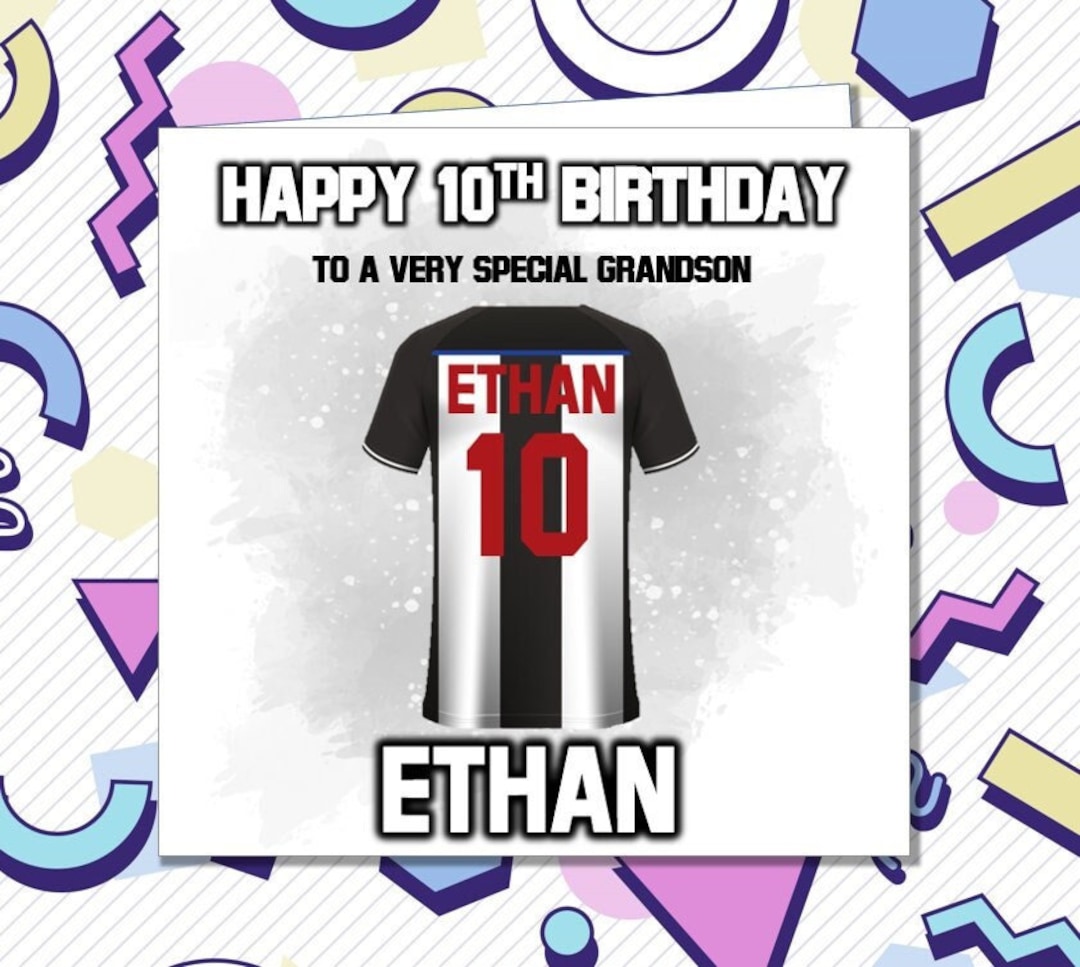 Personalised Newcastle United Football Birthday Card - Magpies Son ...