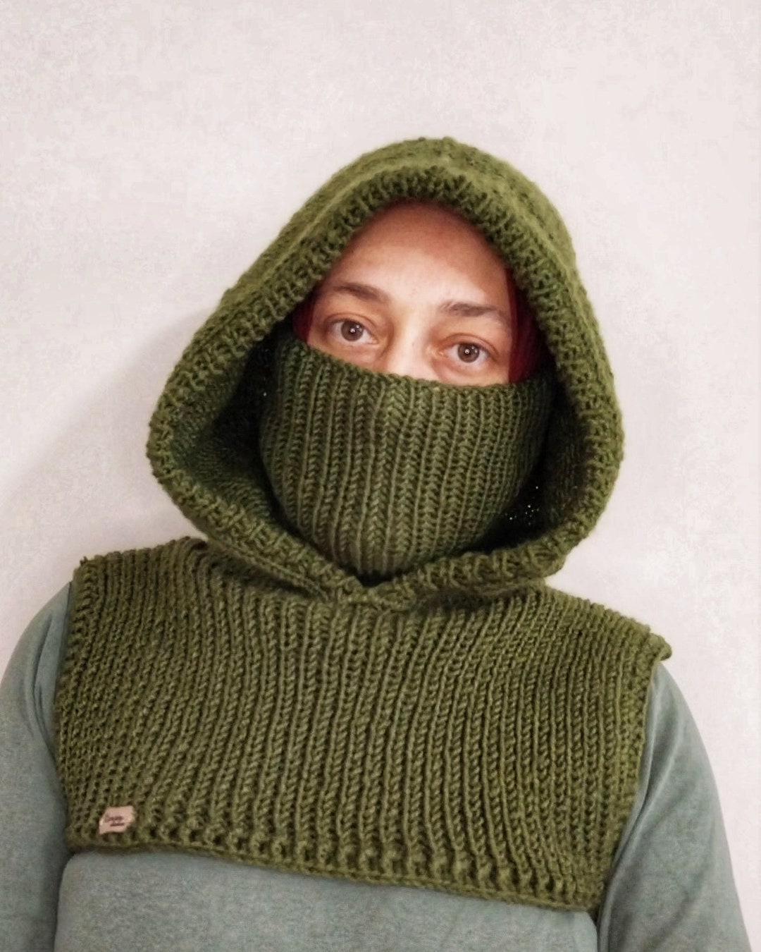 Handmade Wool Balaclava , Cozy Knit Snow Hat for Winter , Soft & Warm ...