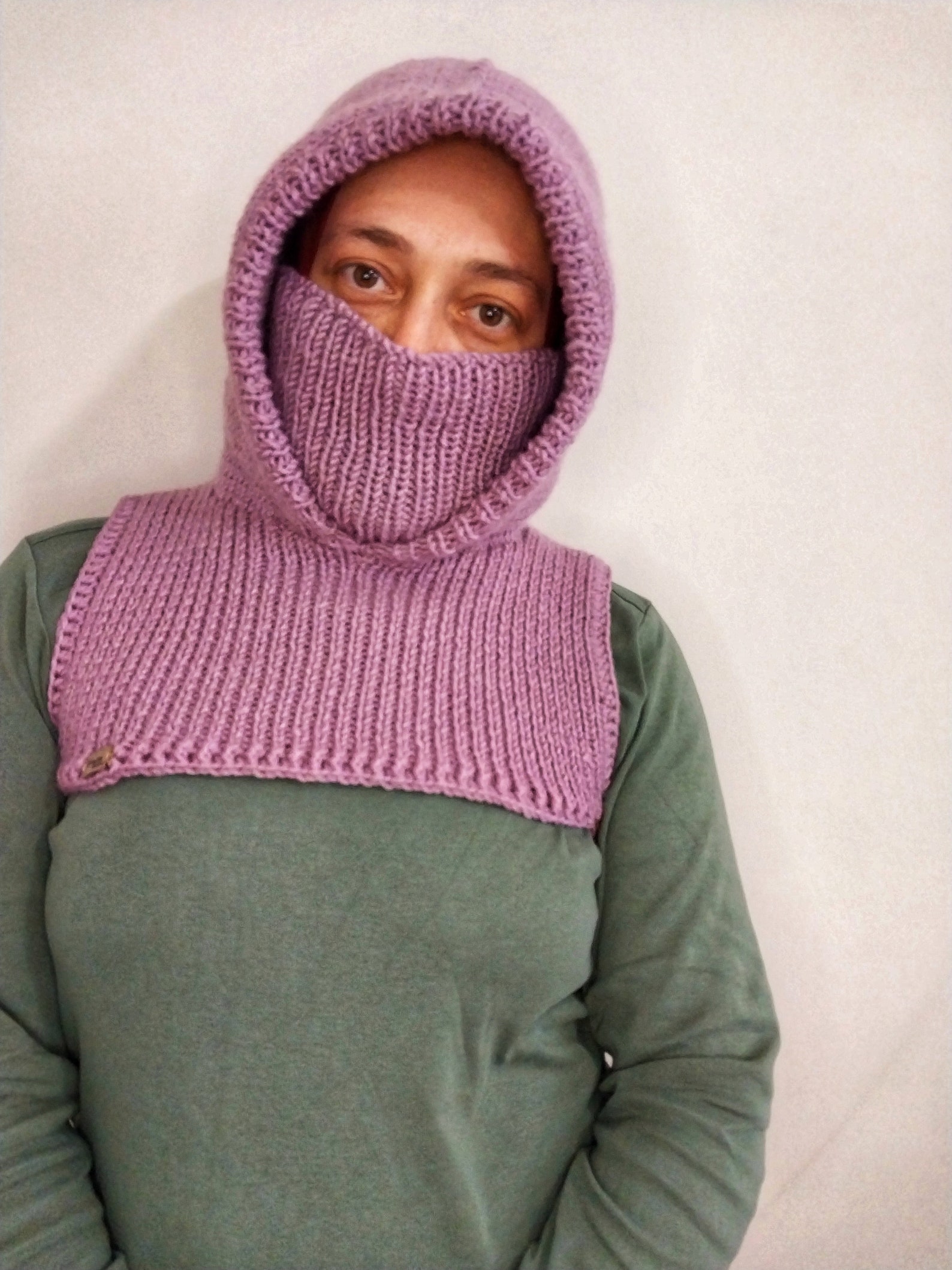 Handmade Wool Balaclava , Cozy Knit Snow Hat for Winter , Soft & Warm ...