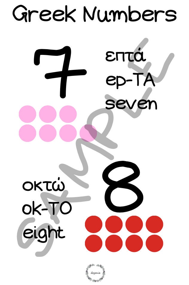 Greek Number Chart - Etsy