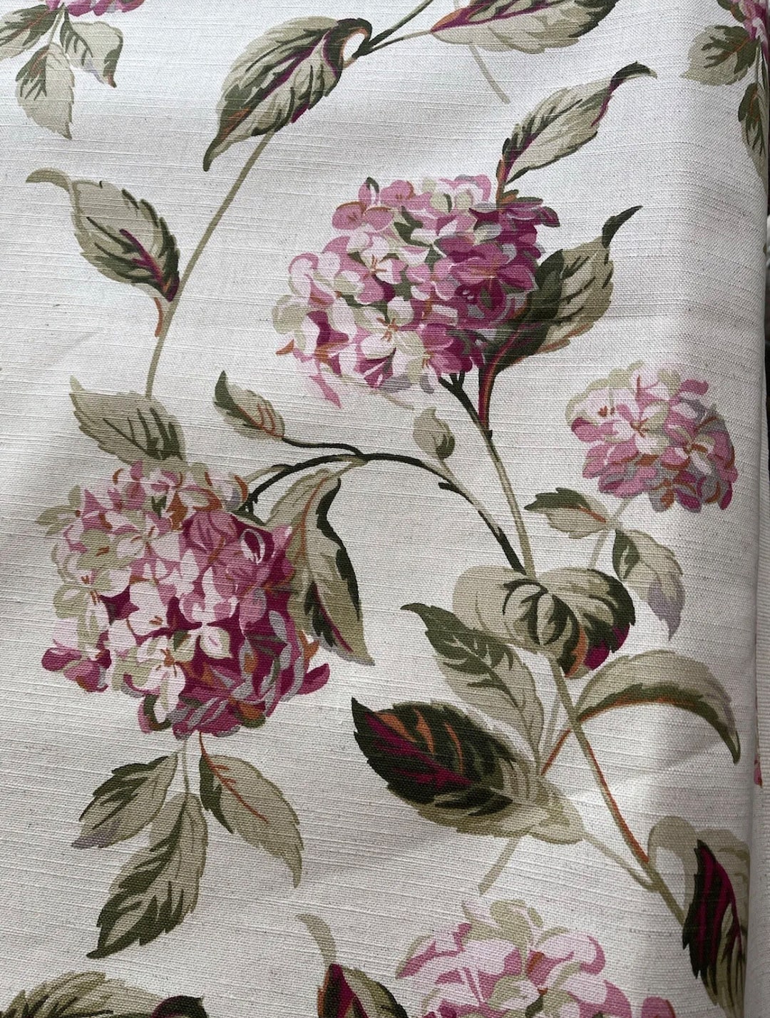 Laura Ashley Hydrangea Pink Natural Fabric - Sold by the Metre - Etsy UK