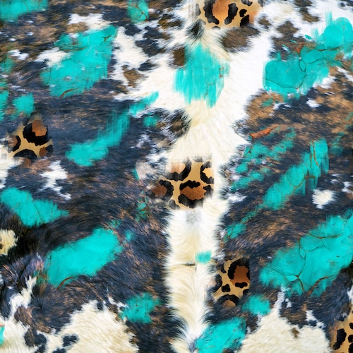 Cowhide Leopard Background PNG Sublimation Design Western - Etsy