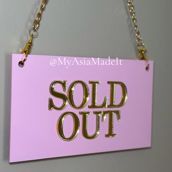 Sold Out Signs - Etsy