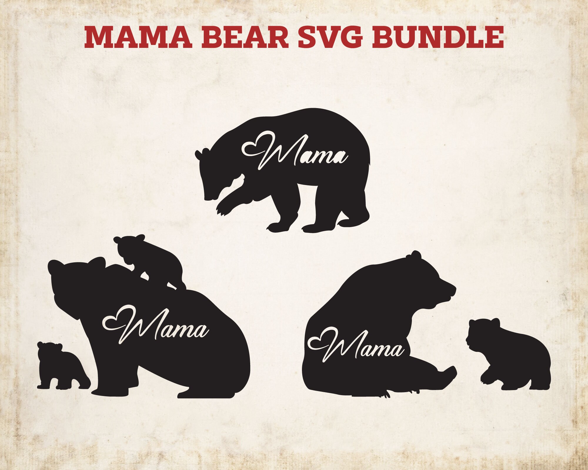 Mama Bear Svg, Mom to Be Svg, Bear Silhouette, Cut Files for Cricut ...