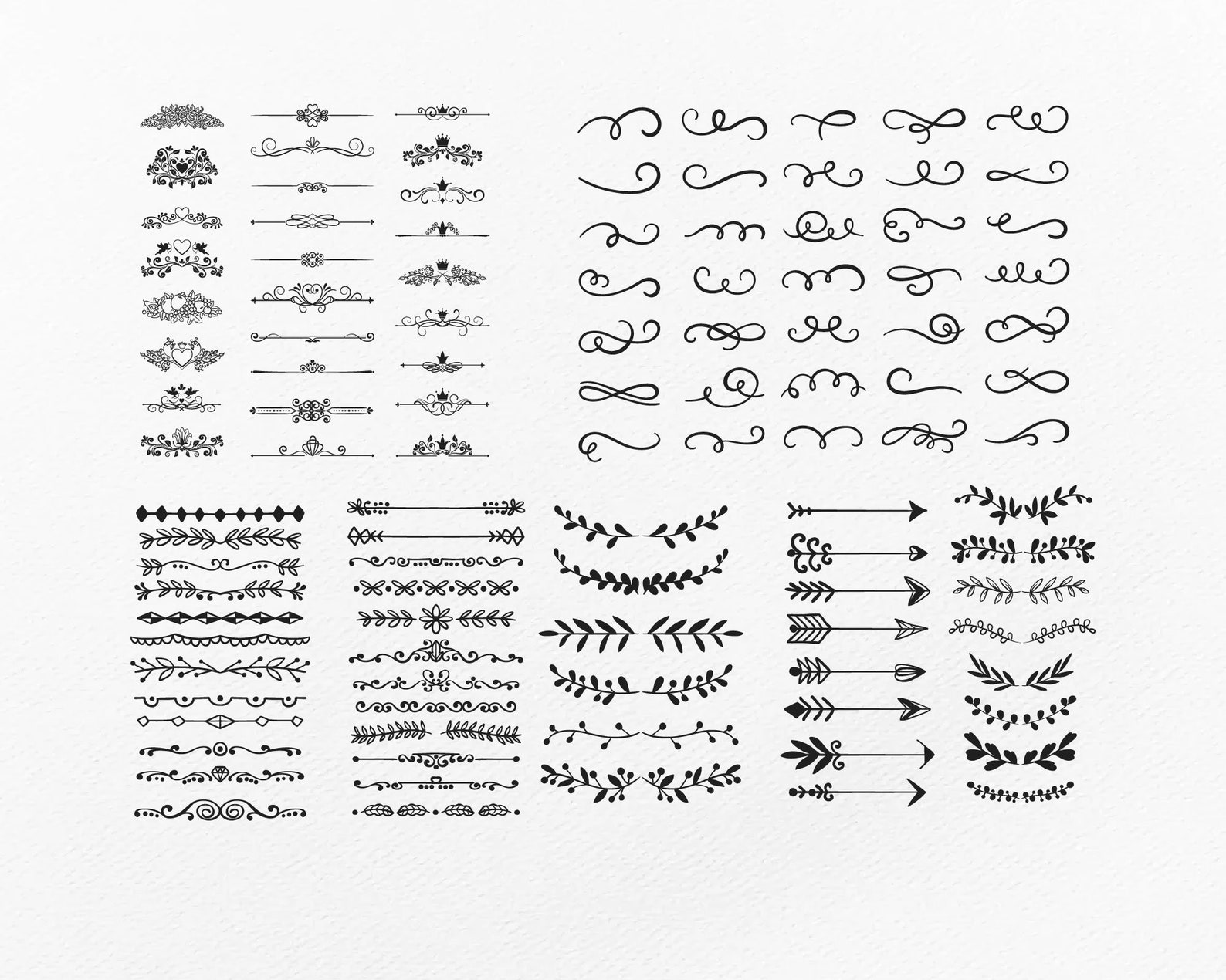 Decorative Elements Svg Digital Download Ornaments Svg Text - Etsy