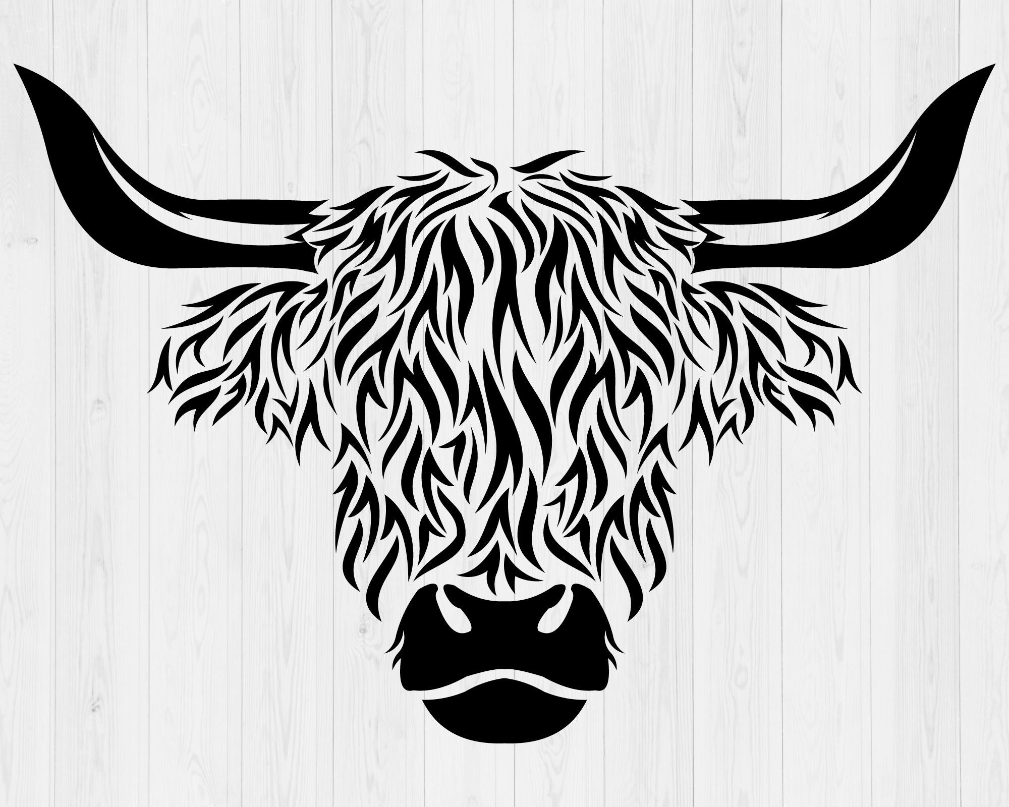Highland Cow Svg, Printable, Cow Face Svg, Cow Head Svg, Highland ...