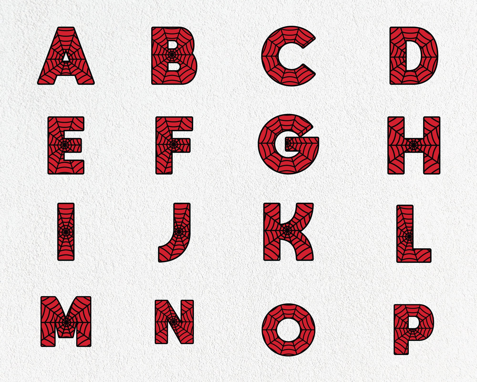 Spider Alphabet Svg Spiderweb Letters Svg Spiderman Alphabet - Etsy UK
