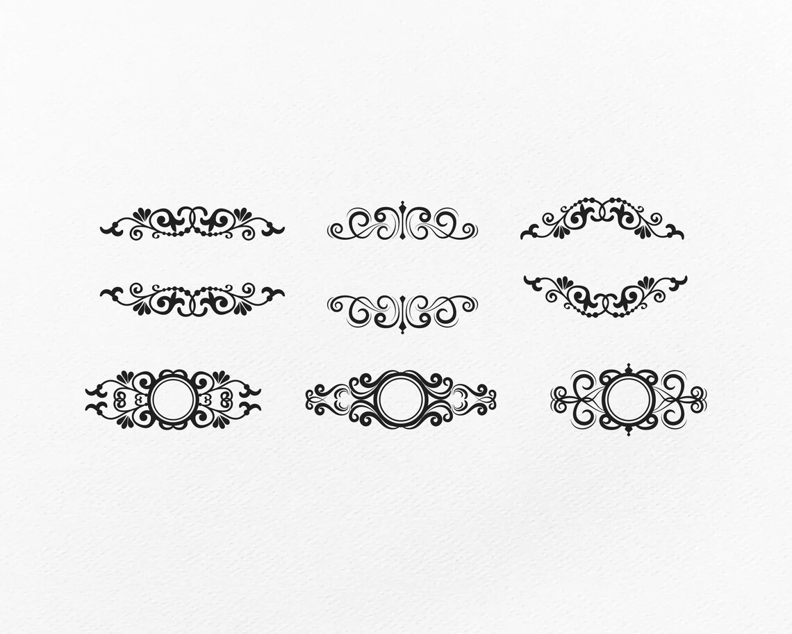 Decorative Elements Svg Digital Download Ornaments Svg Text - Etsy