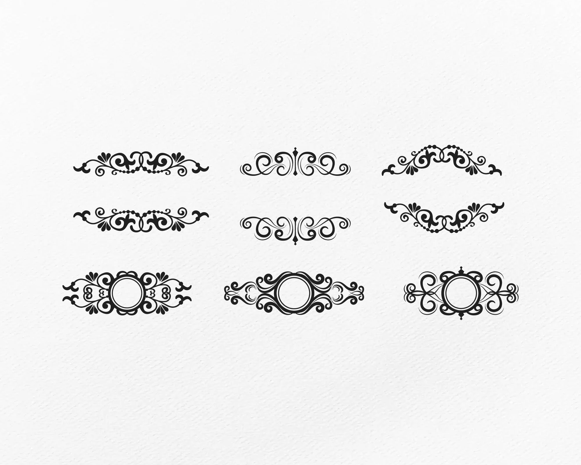 Decorative Elements Svg Digital Download Ornaments Svg Text - Etsy
