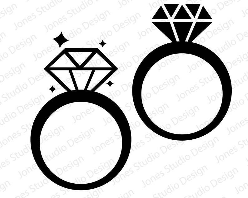 Wedding Rings Svg Wedding Party Svg Printable Rings Svg - Etsy