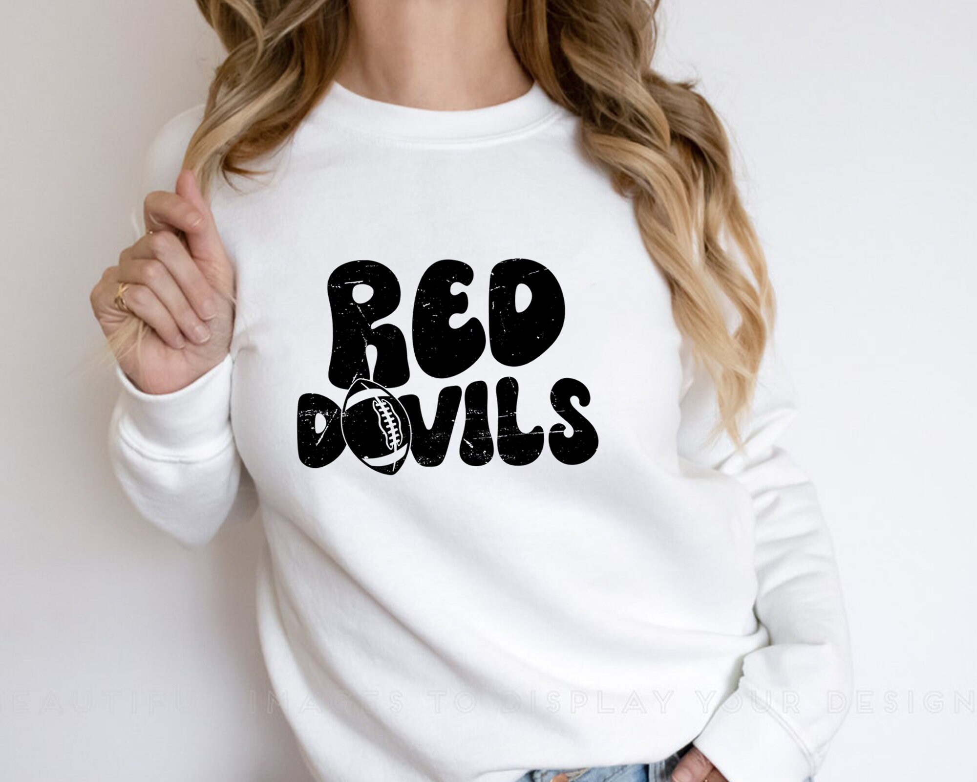 Red Devils Mascot Svg Printable Game Day Svg Football SVG - Etsy