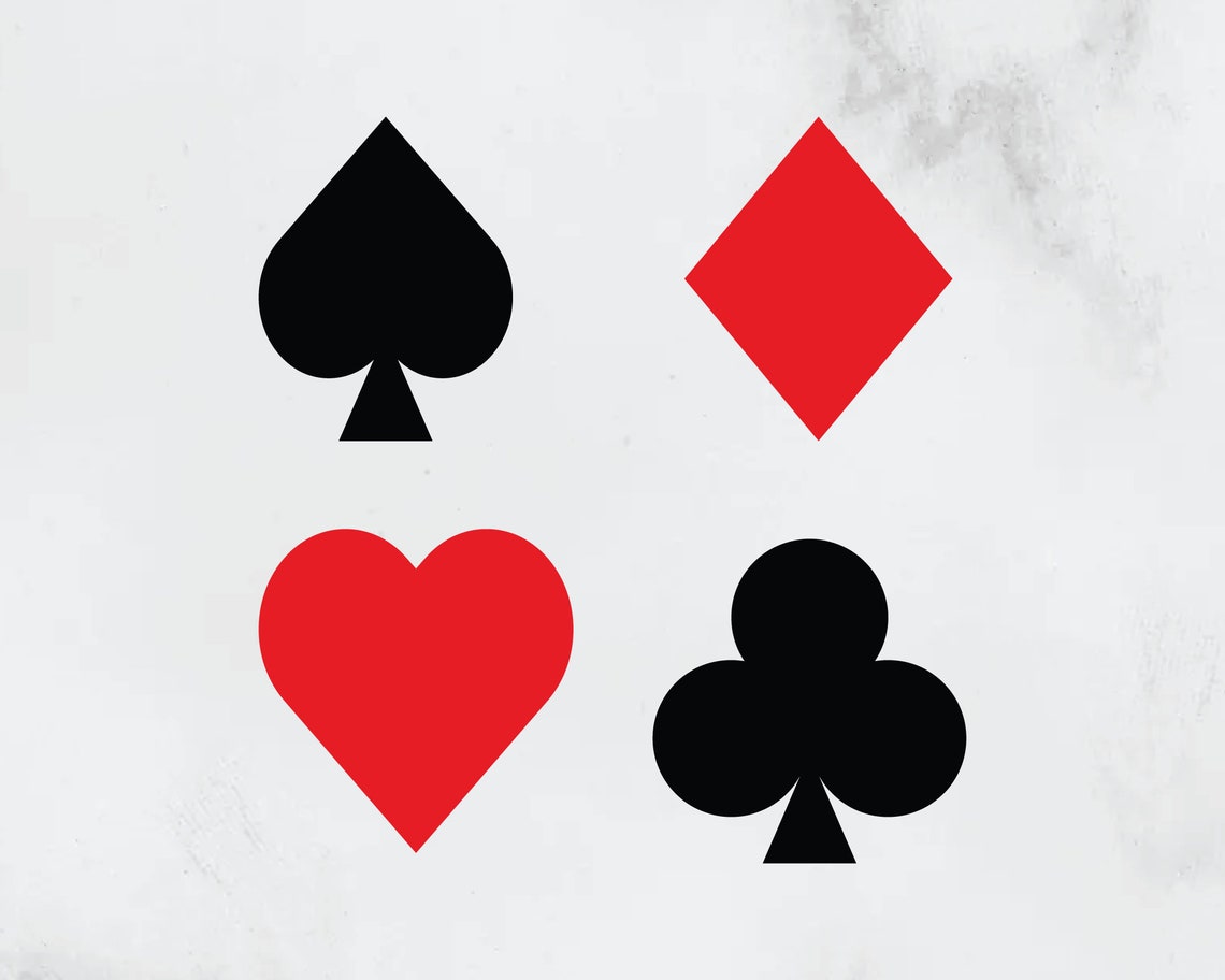 Card Suits Svg Digital Download Playing Card Svg Spades - Etsy