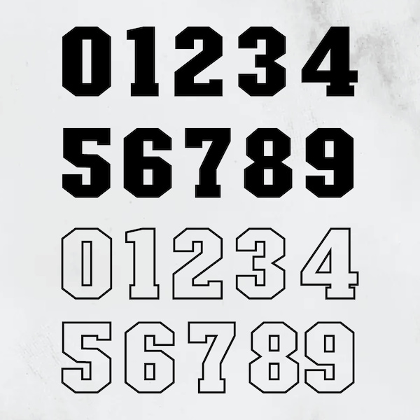 Fonts With Numbers - Etsy