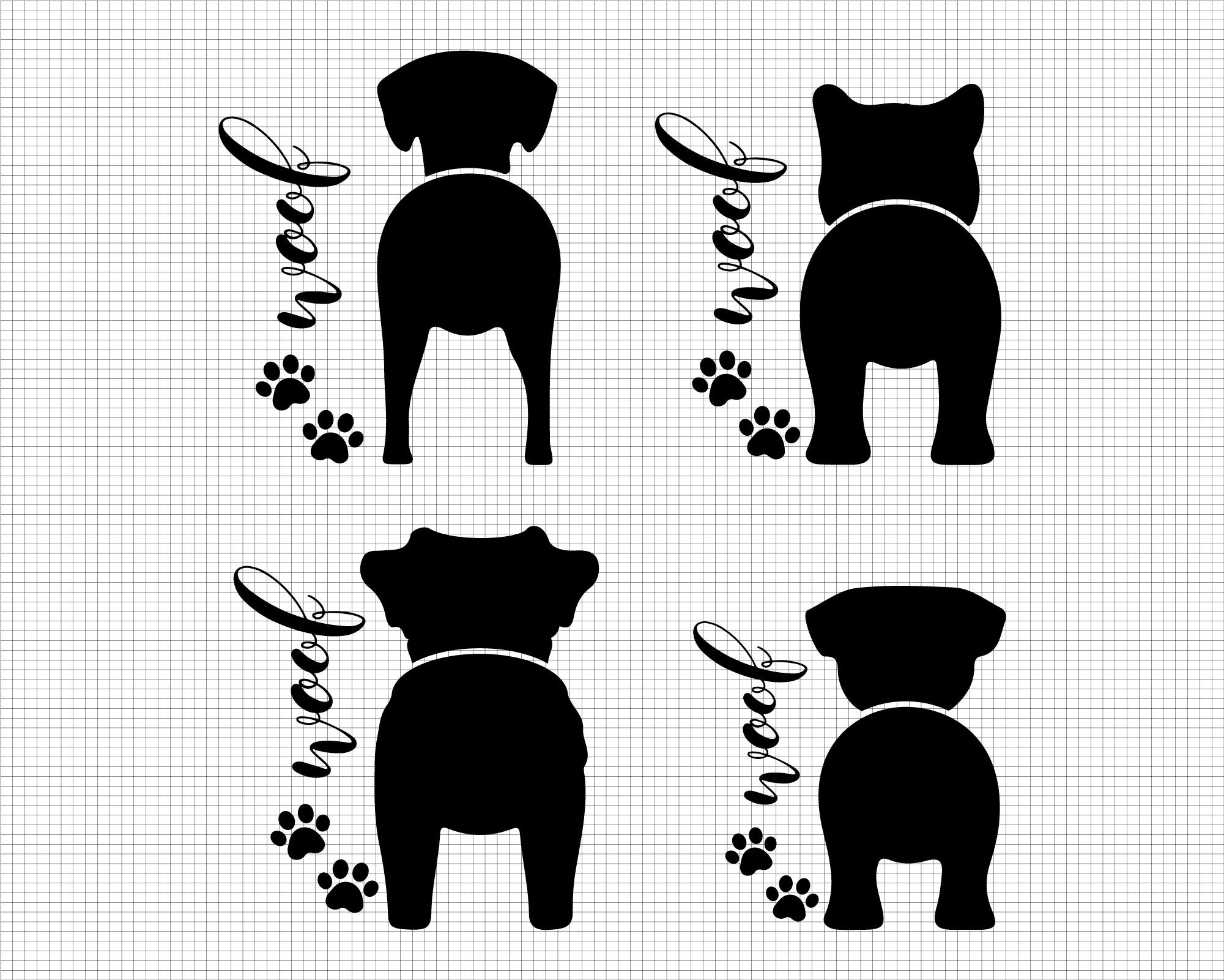 Dog Svg Bundle Dog Butt Svg Dog Paws Svg Pet Svg Dog Lover | Etsy España
