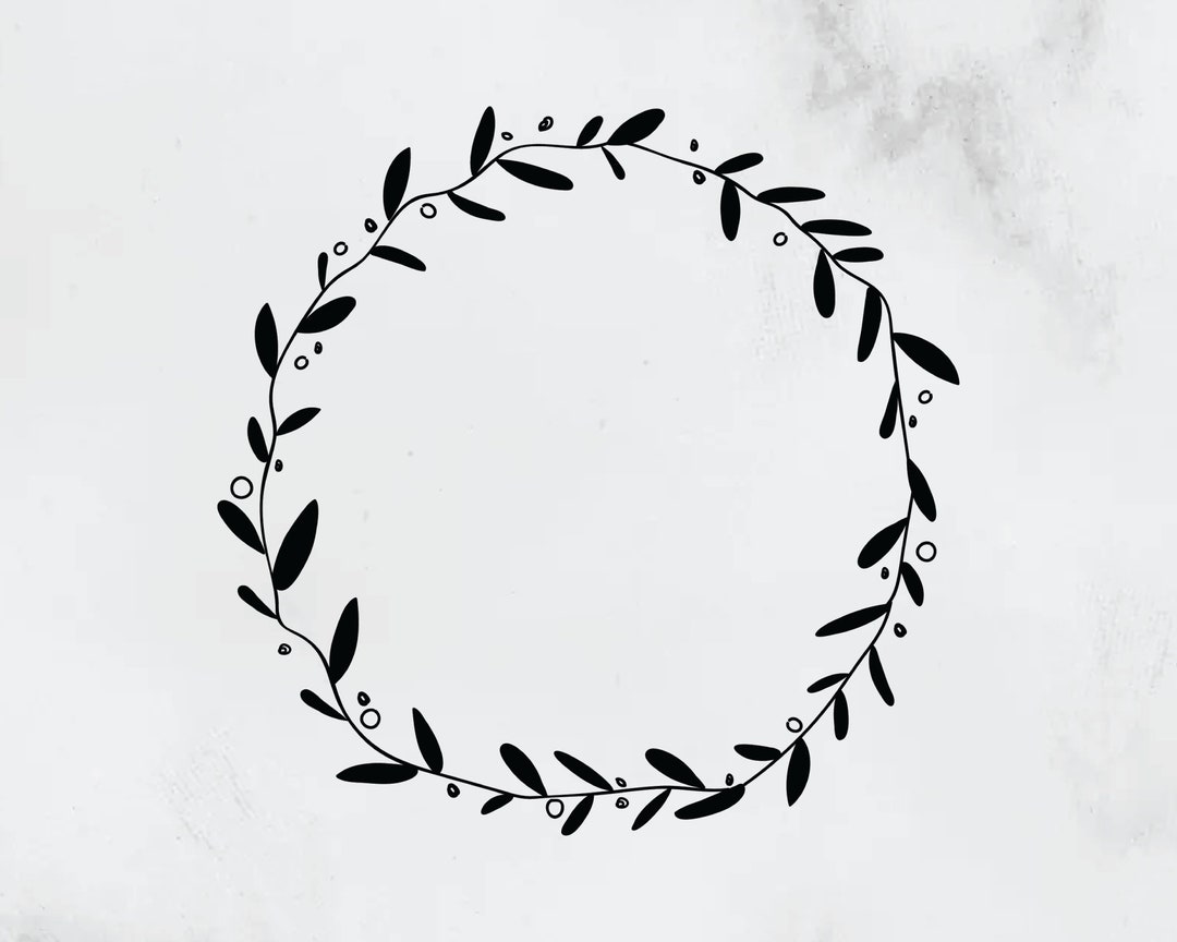 Floral Wreath Svg, Digital Download, Monogram Svg, Wreath Svg, Wedding ...