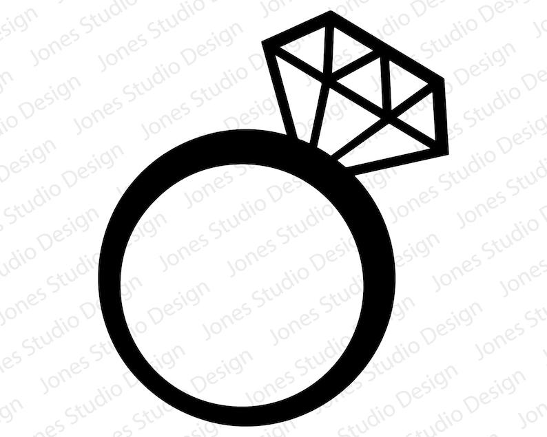 Wedding Rings Svg Printable Diamond Ring Svg Engagement - Etsy