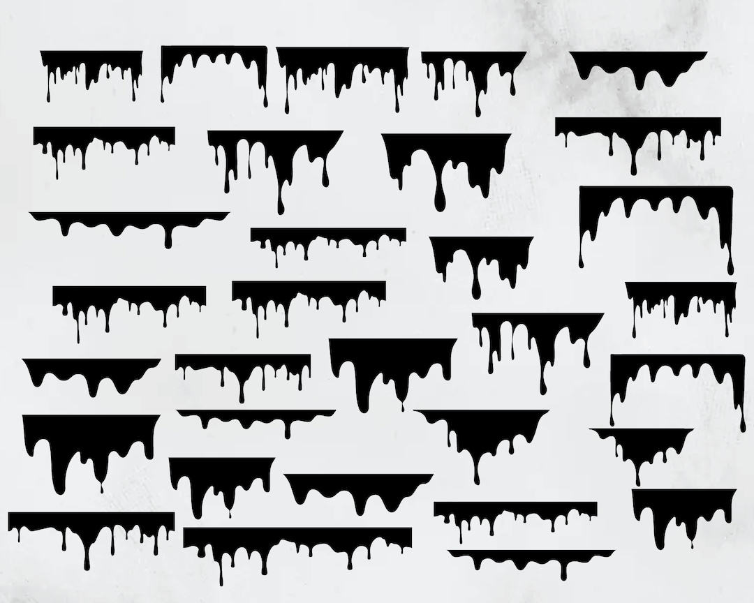 Drip Bundle Svg, Digital Download, Paint Drip Svg, Drip Svg, Dripping ...