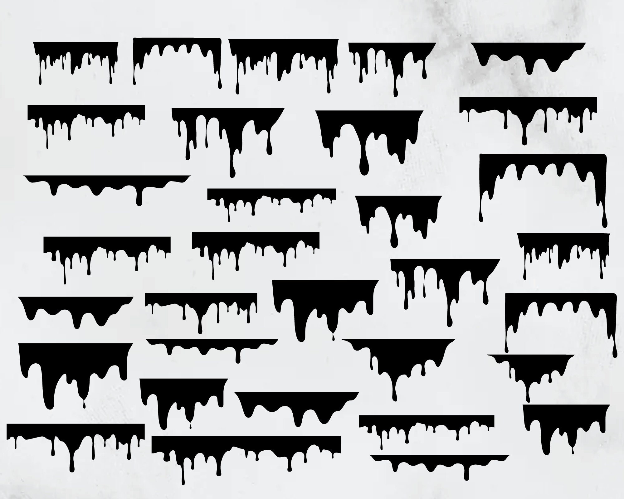 Drip Bundle Svg, Digital Download, Paint Drip Svg, Drip Svg, Dripping ...