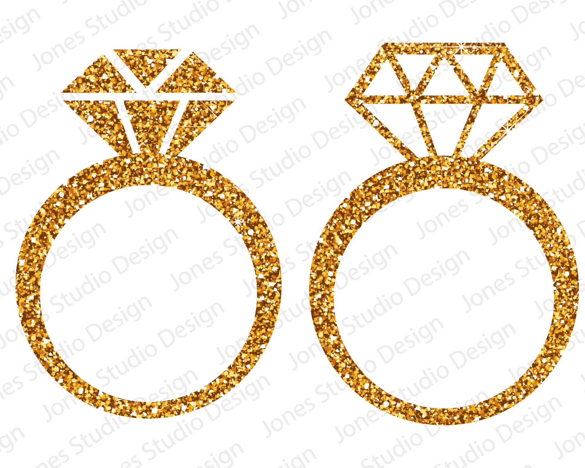 Wedding Rings Svg Diamond Ring Svg Printable Engagement - Etsy UK