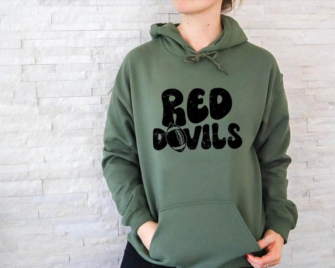 Red Devils Mascot Svg Printable Game Day Svg Football SVG - Etsy