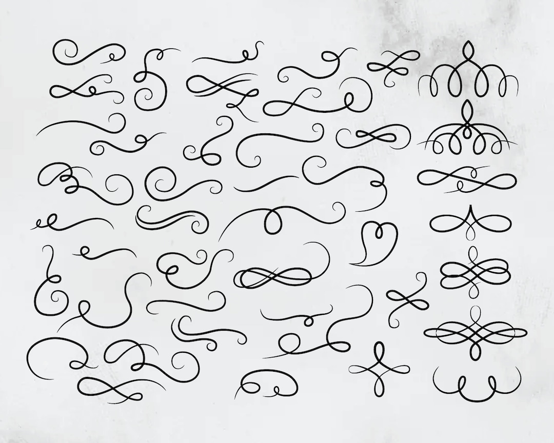 Swirls Bundle Svg, Digital Download, Swoosh Svg, Cricut Design Files ...