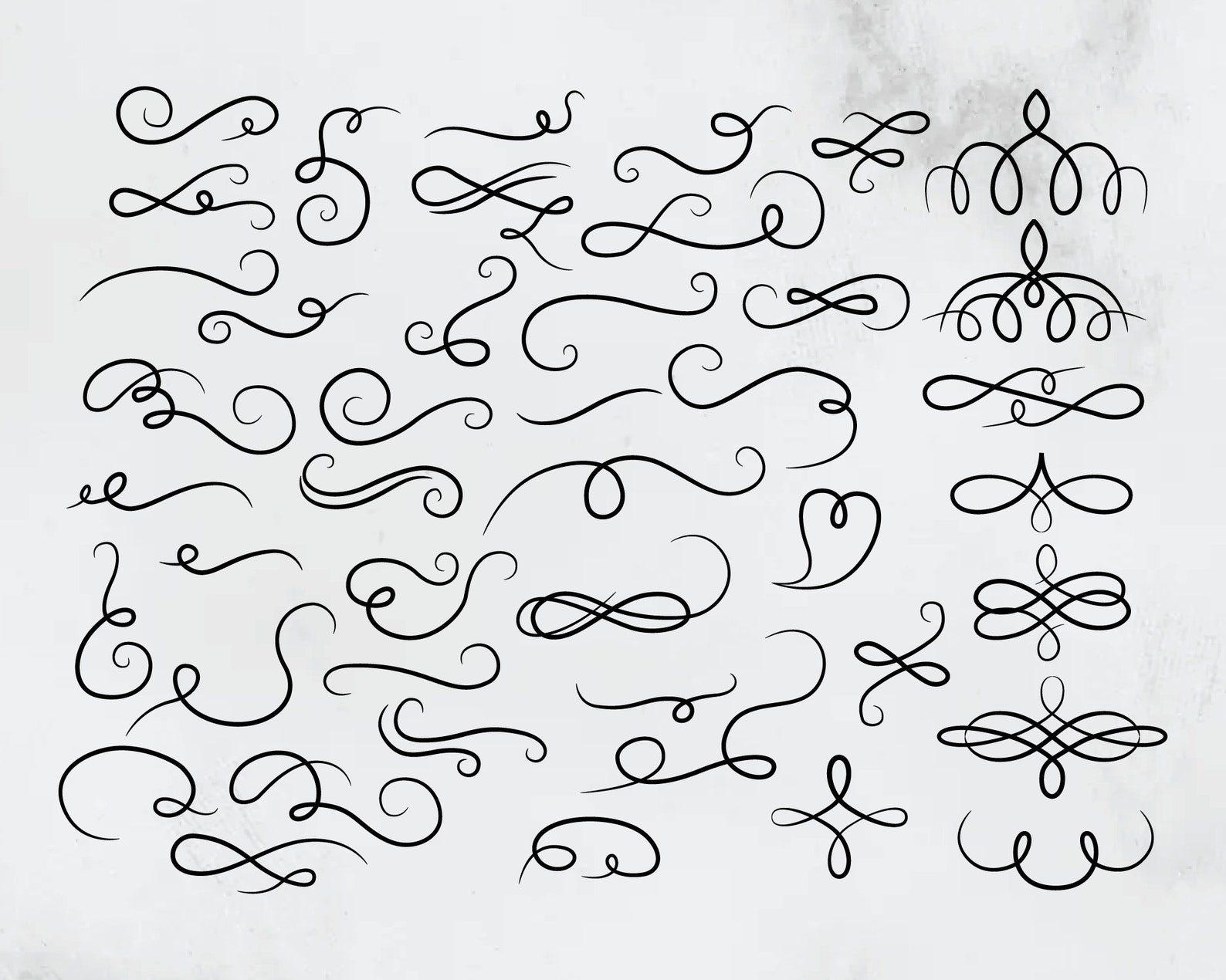 Swirls Bundle Svg Digital Download Swoosh Svg Cricut Design - Etsy