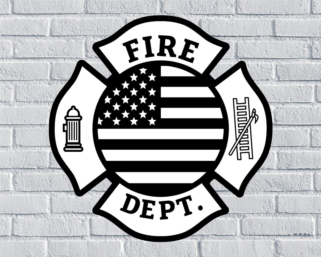 Firefighter Svg, Fire Dept Svg, Fire Department Svg, Maltese Cross Svg ...