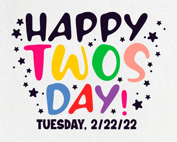 Happy Twosday Svg Stars Svg 2sday Svg Gift for Teacher Svg | Etsy Canada