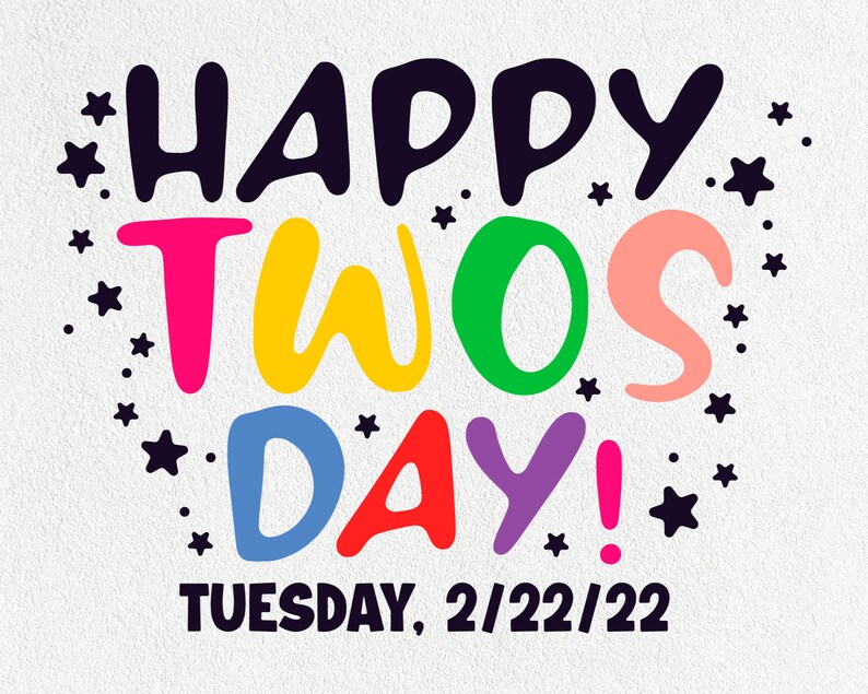 Happy Twosday Svg Stars Svg 2sday Svg Gift for Teacher Svg | Etsy Canada