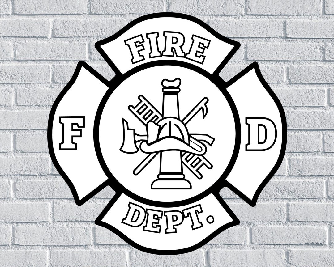 Firefighter Svg, Fire Dept Svg, Fire Department Svg, Maltese Cross Svg ...