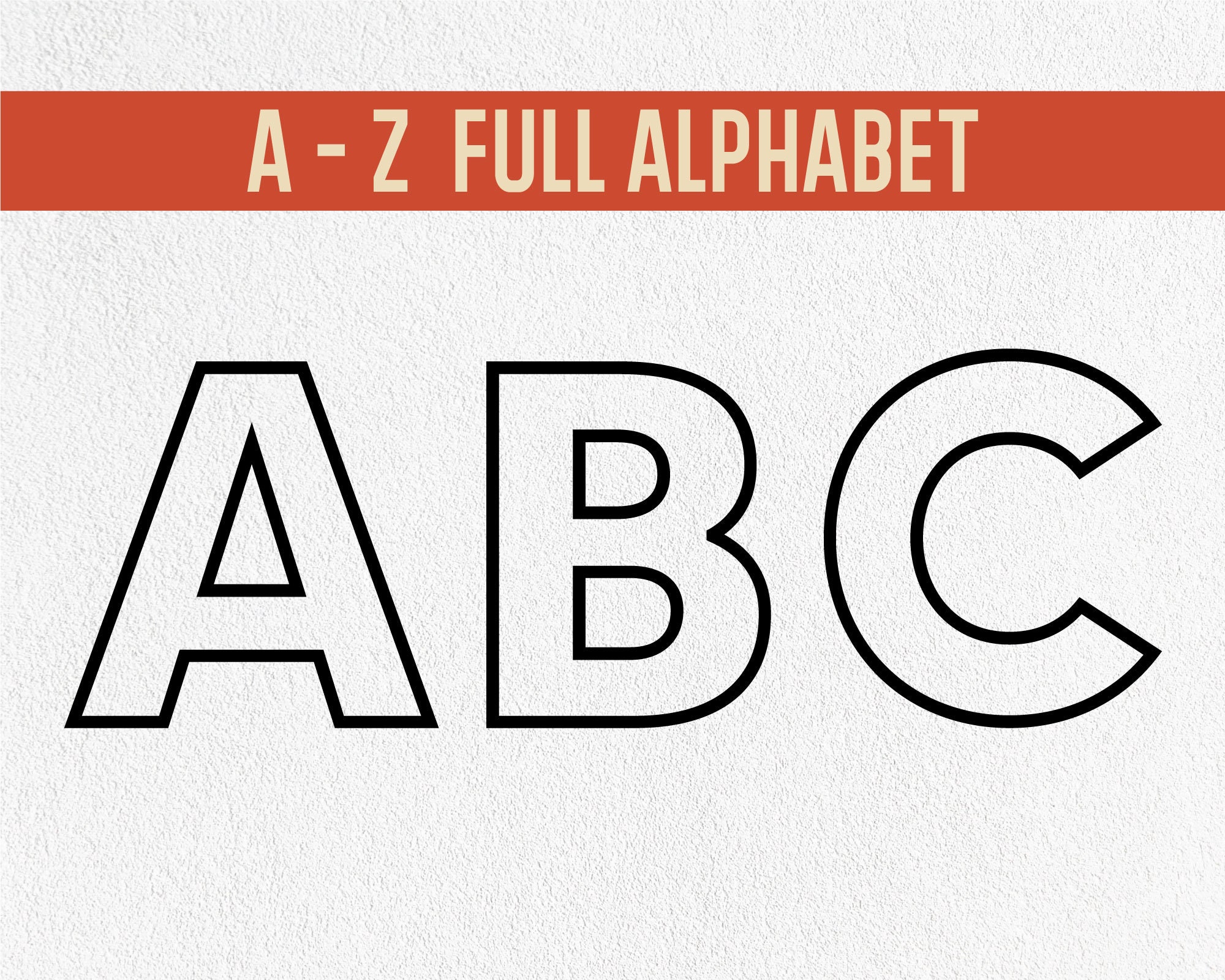 Uppercase Letters Svg, A to Z Alphabet Svg, Alphabet Svg, Digital ...
