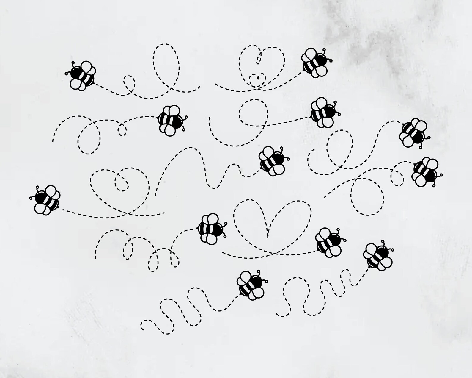 Bee Paths Svg Bee Svg Bundle Digital Download Flying Bee - Etsy