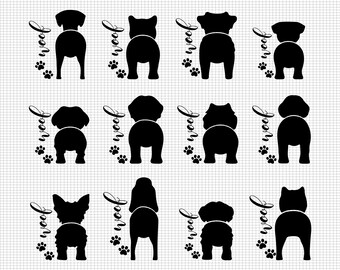 Dog Silhouette Svg | Etsy