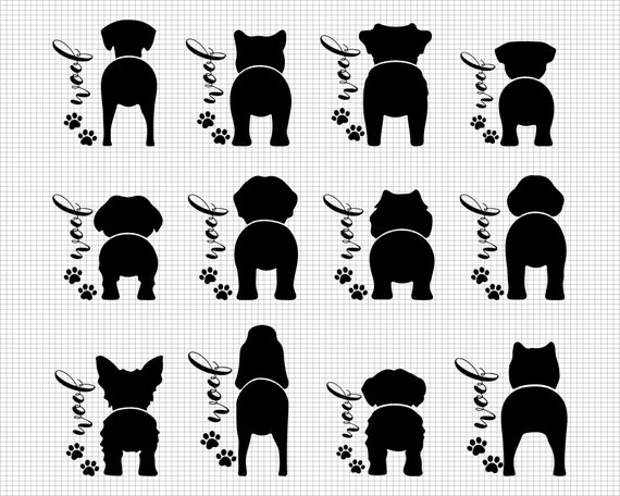 Dog Svg Bundle Dog Butt Svg Dog Paws Svg Pet Svg Dog Lover - Etsy