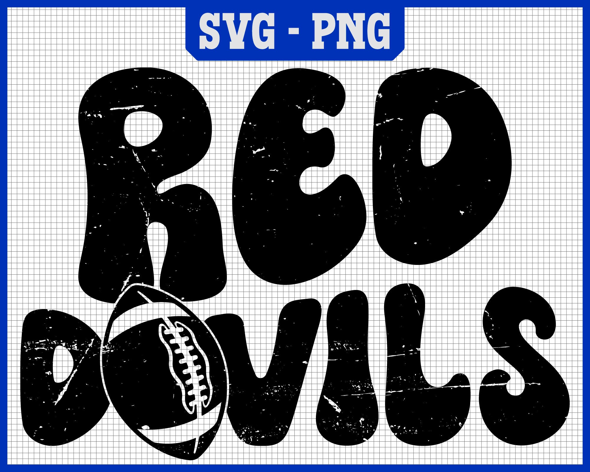 Red Devils Mascot Svg Printable Game Day Svg Football SVG - Etsy
