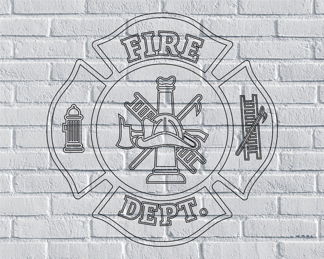 Firefighter Svg, Fire Dept Svg, Fire Department Svg, Maltese Cross Svg ...