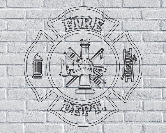 Firefighter Svg Fire Dept Svg Fire Department Svg Maltese | Etsy