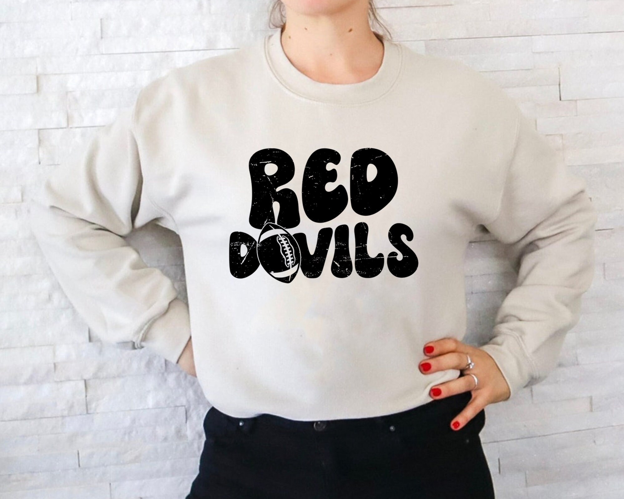 Red Devils Mascot Svg Printable Game Day Svg Football SVG - Etsy