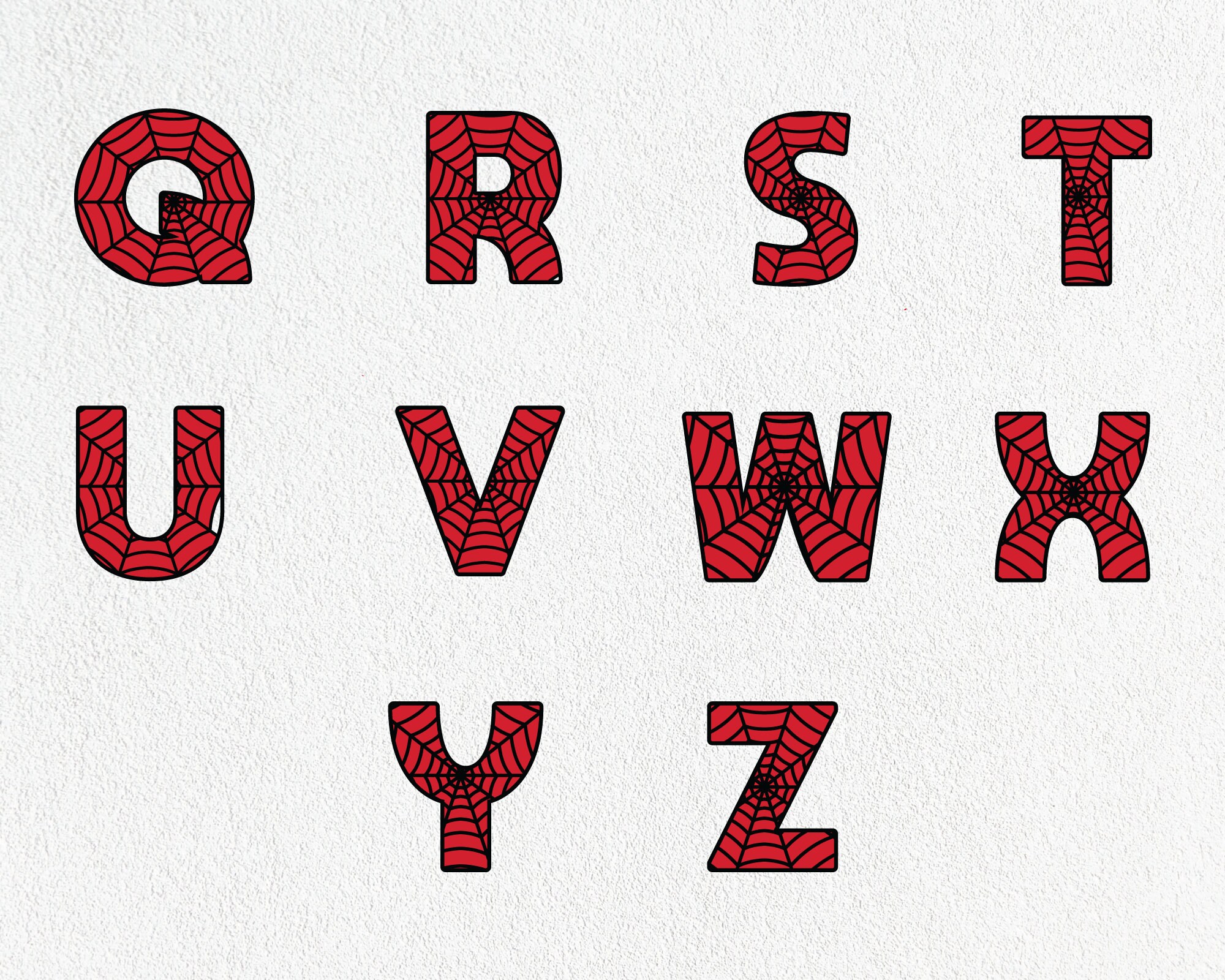 Spider Alphabet Svg Spiderweb Letters Svg Spiderman Alphabet - Etsy