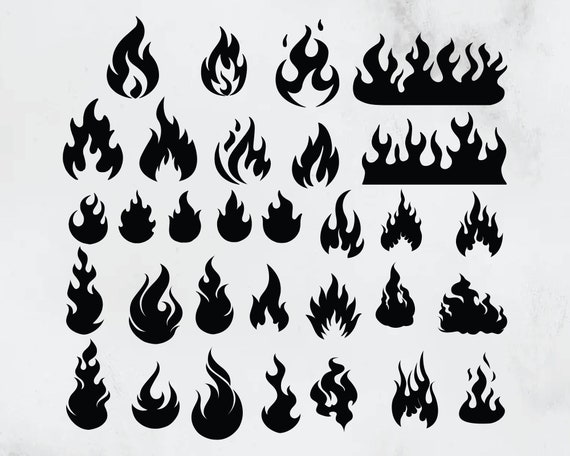 Flames Bundle Svg Digital Download Flames Svg Flame Cut - Etsy