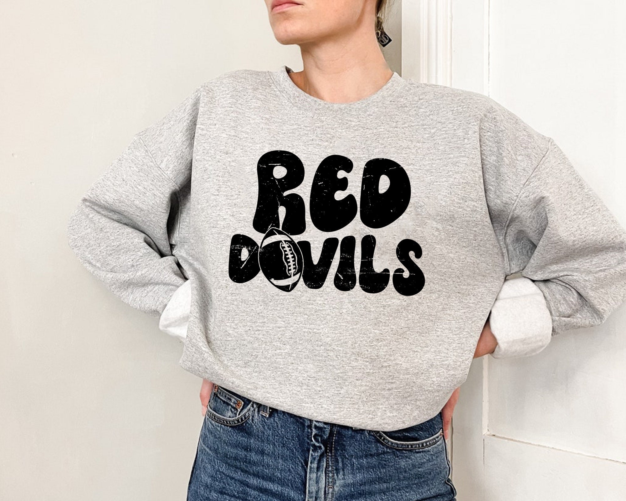 Red Devils Mascot Svg Printable Game Day Svg Football SVG - Etsy