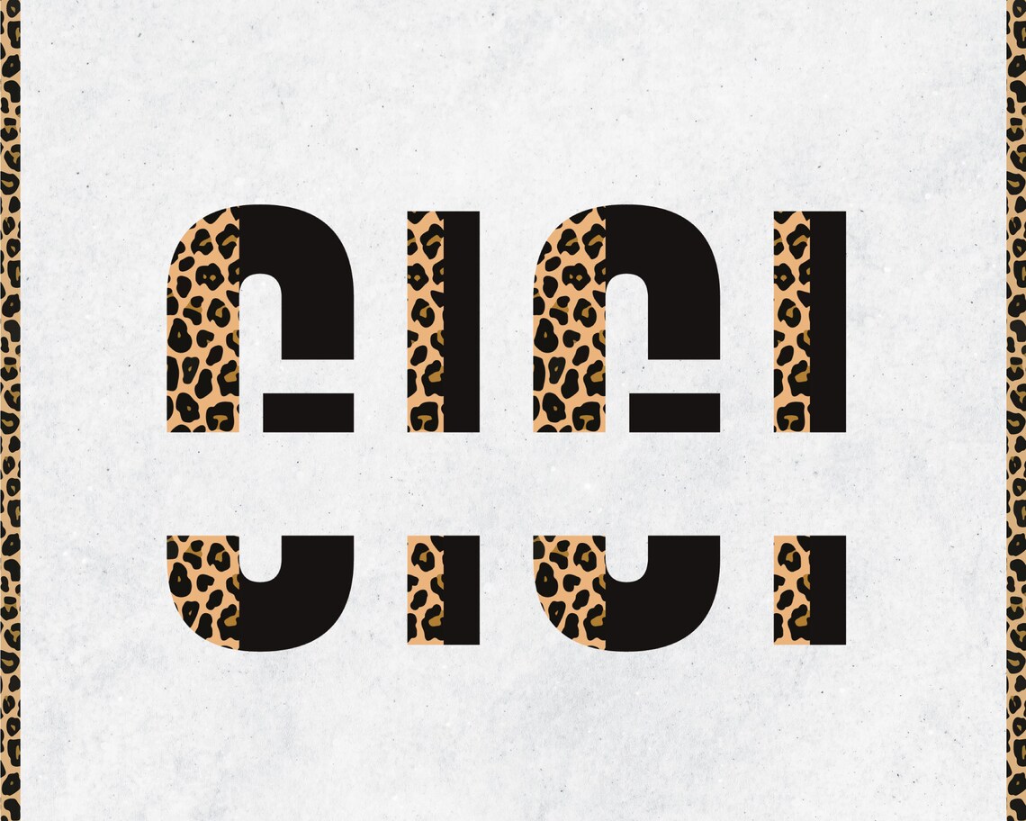 Customizable Gigi Svg Monogram Svg Gigi Leopard Svg Gigi - Etsy