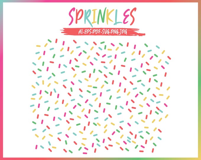 Sprinkle Pattern SVG, Instant Download, Sprinkle SVG, Donut Sprinkles ...
